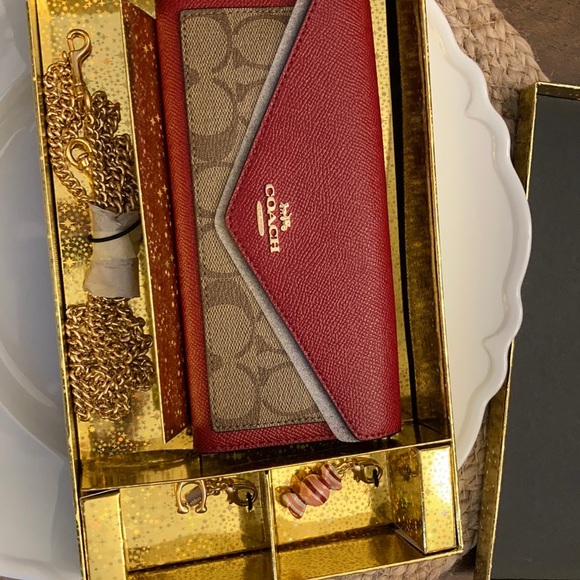 Coach | Bags | Coach Slim Envelope Wallet With Chain Strap | Poshmark